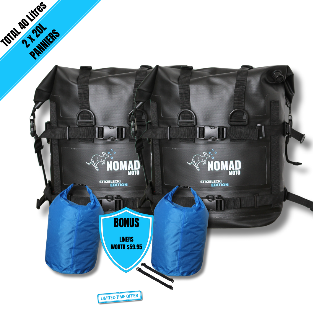 Buy Adventure Soft Panniers Waterproof 40L | NOMAD MOTO